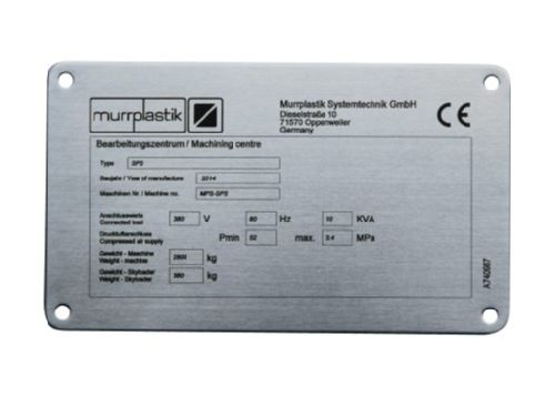 Stainless steel label plates - Murrplastik Labelling Murrplastik Labelling